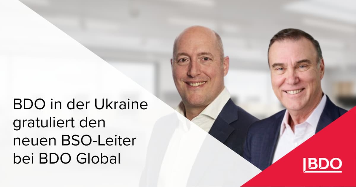 Neubesetzung bei BDO Global: Nick de Haan übernimmt BSO-Leitung - BDO