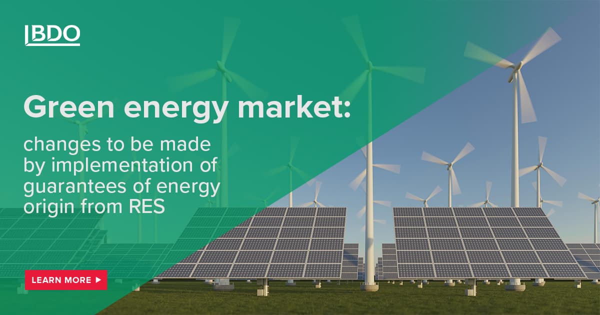 Energy revolution: changes in legislation and RES - BDO