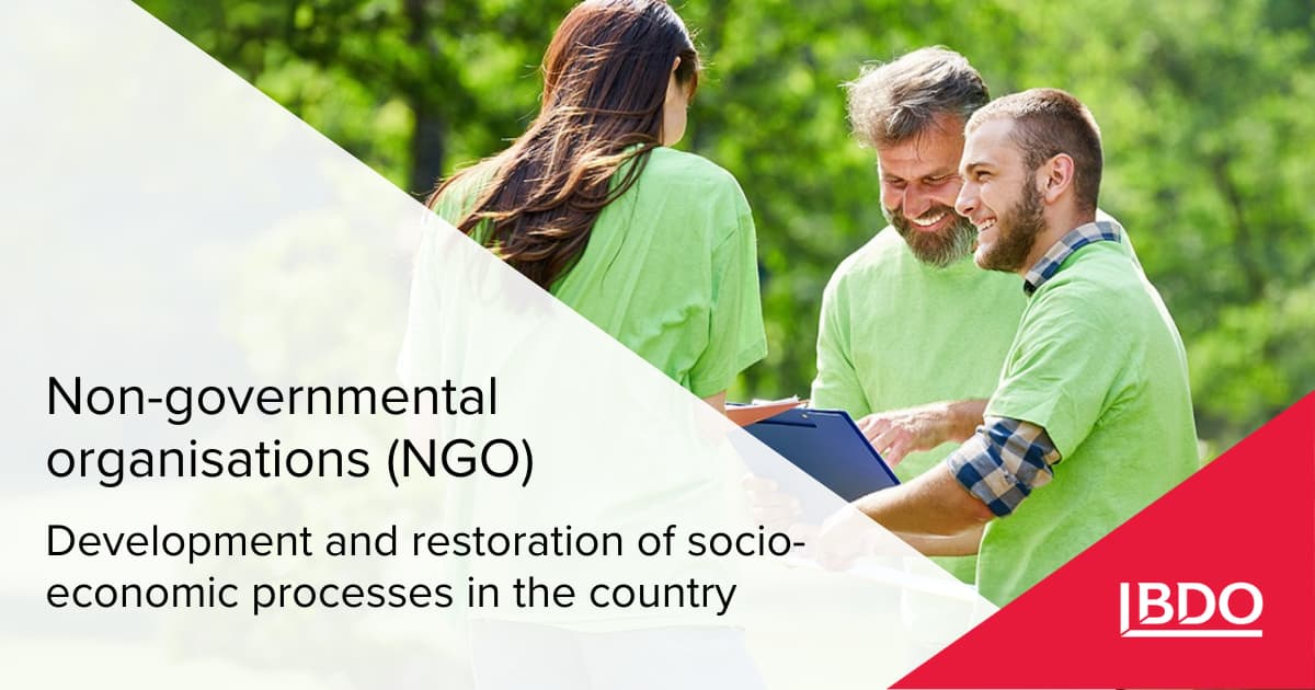 Services for non-governmental organisations and public organisations ...